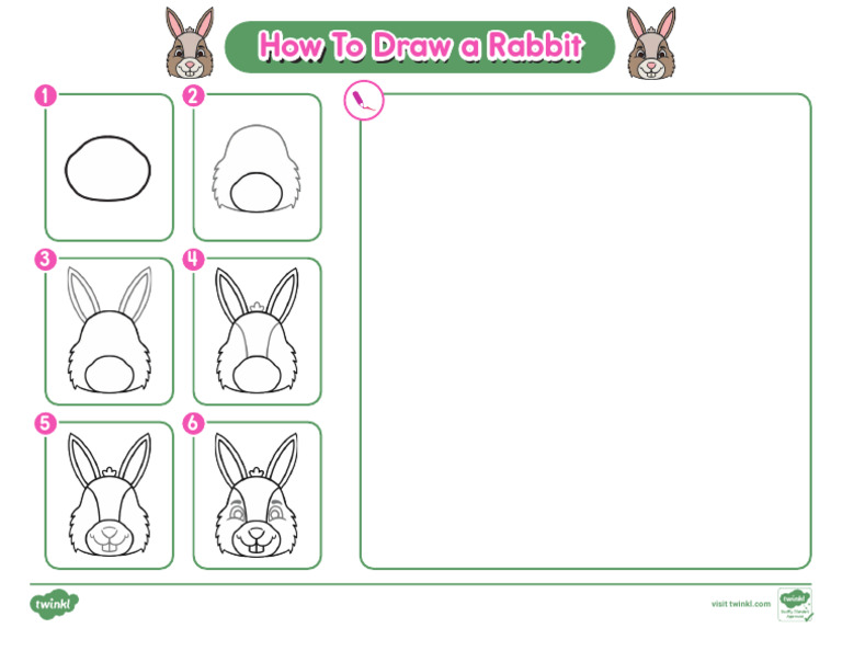 Color FREE How To Draw A Rabbit Art Activity | PDF