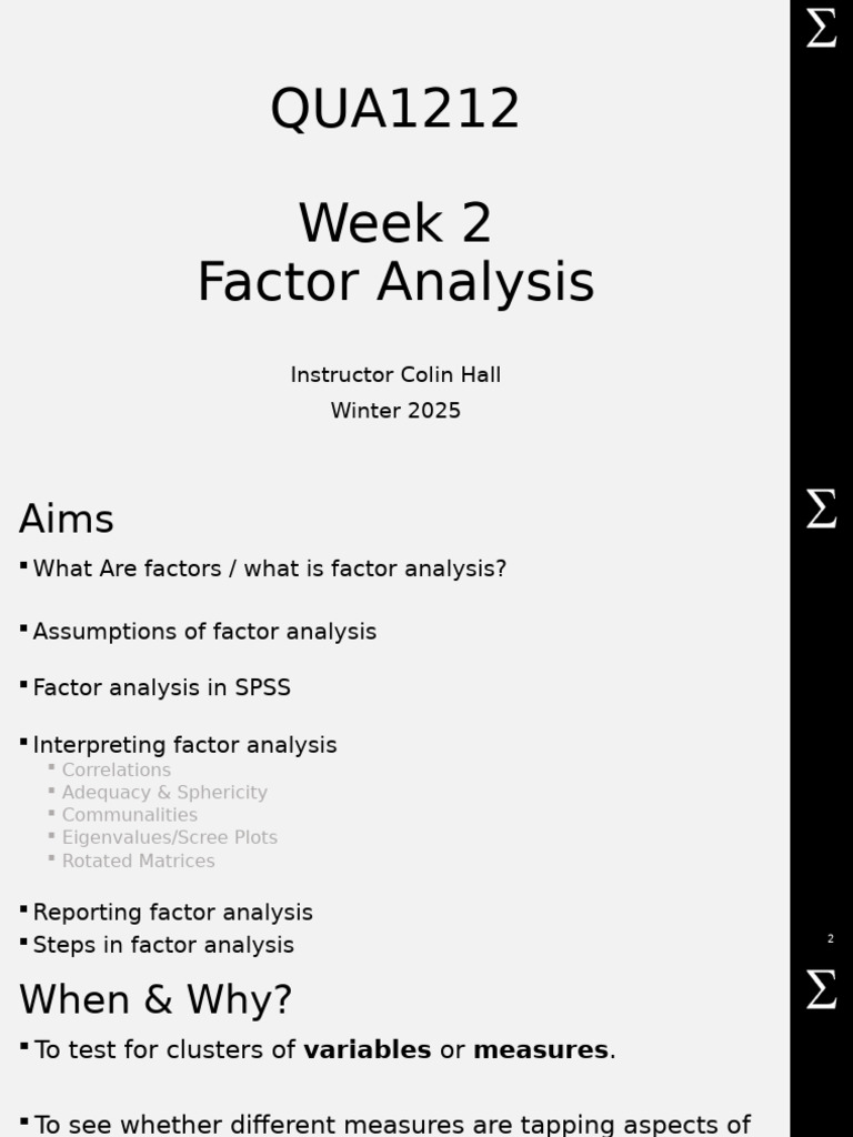 Understanding Factor Analysis in SPSS | PDF | Factor Analysis ...