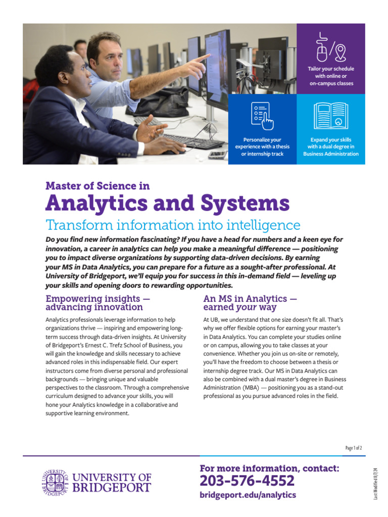 Analytics Ms Onesheet | PDF | Analytics | Academic Degree