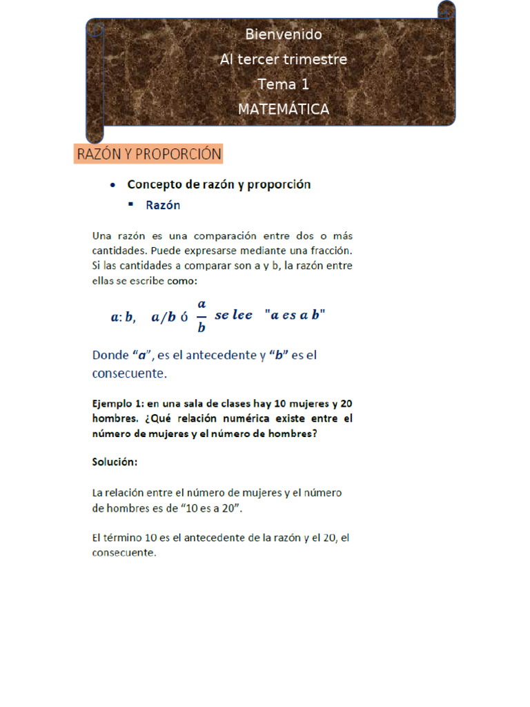 clase uno de math 10º | PDF