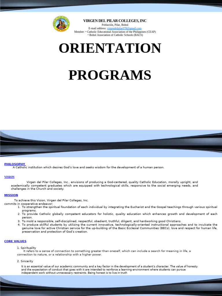 Orientation Program | PDF | Leadership | Learning