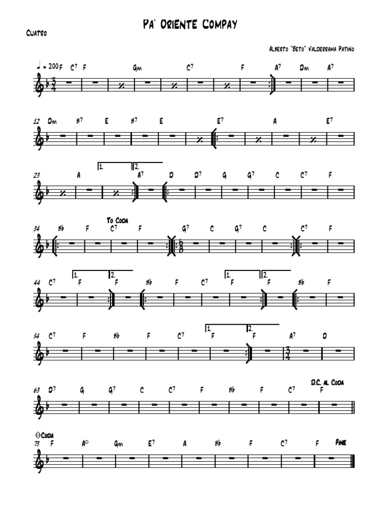 Pa Oriente Compay (Cifrado) | PDF