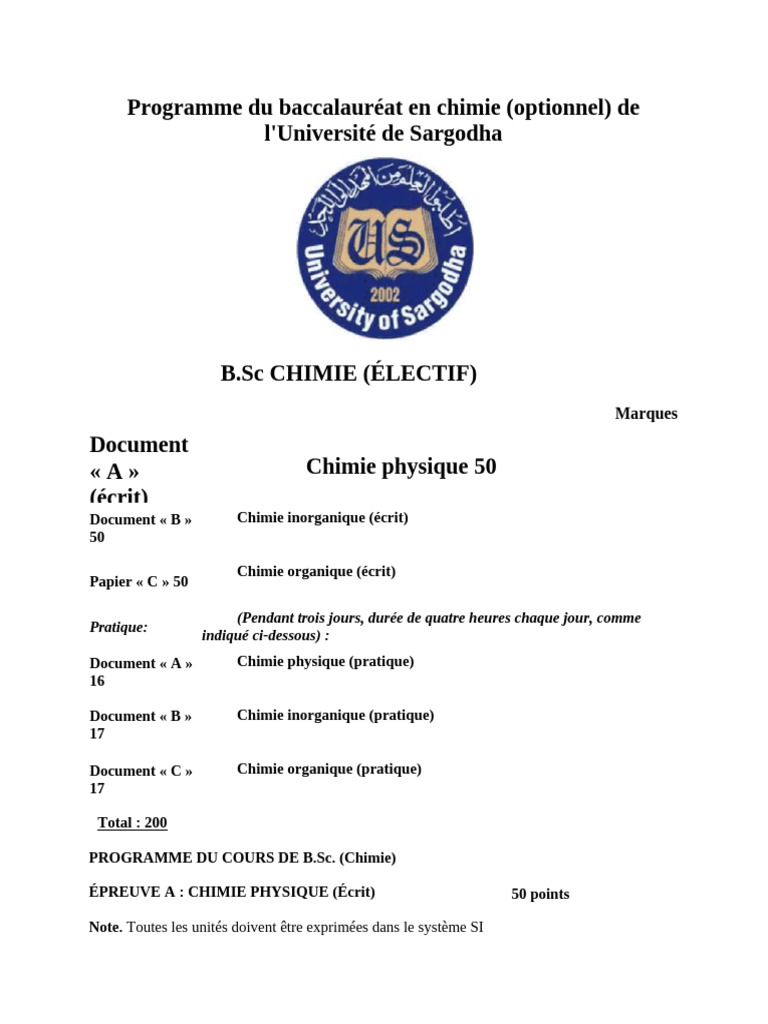 Électif de chimie | PDF | Chaleur | Isomère