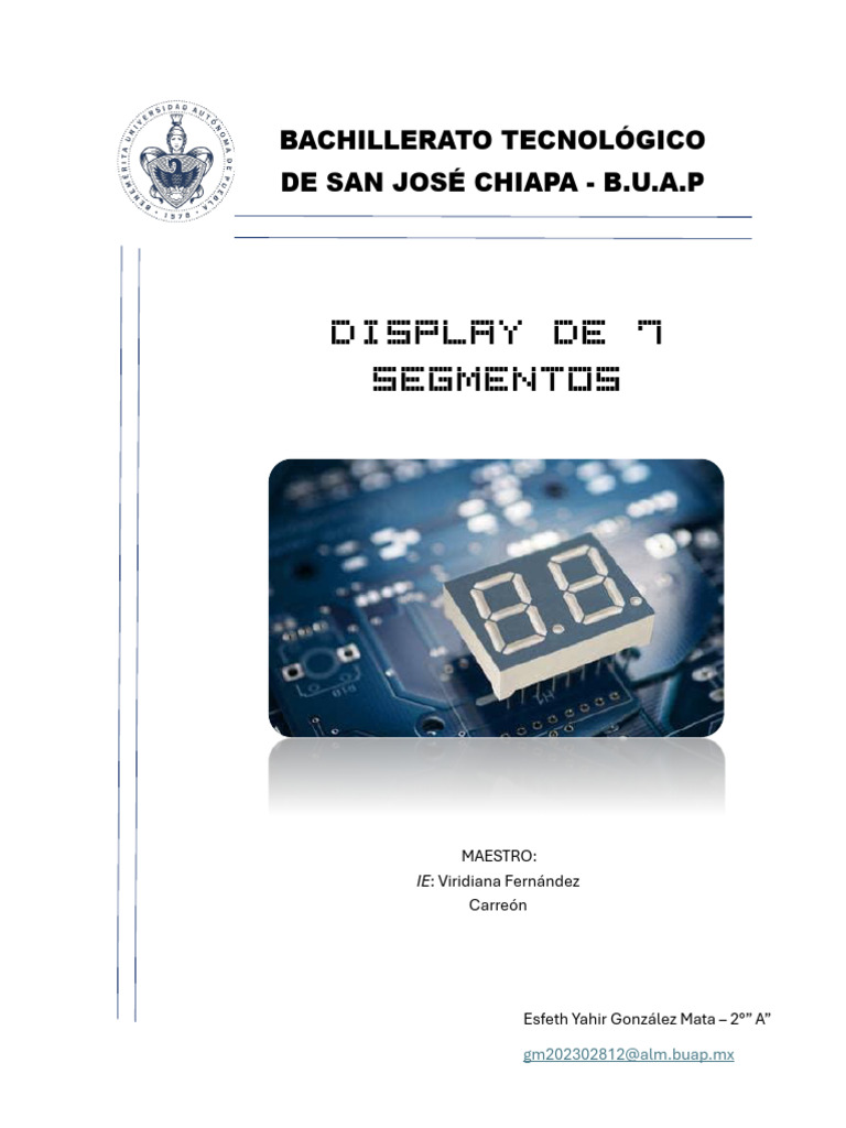 Introducción al Display de 7 Segmentos | PDF