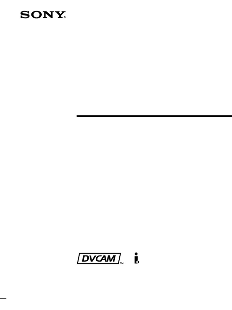 DSR-1500A Operator Manual | PDF | Video | Sound Recording And Reproduction