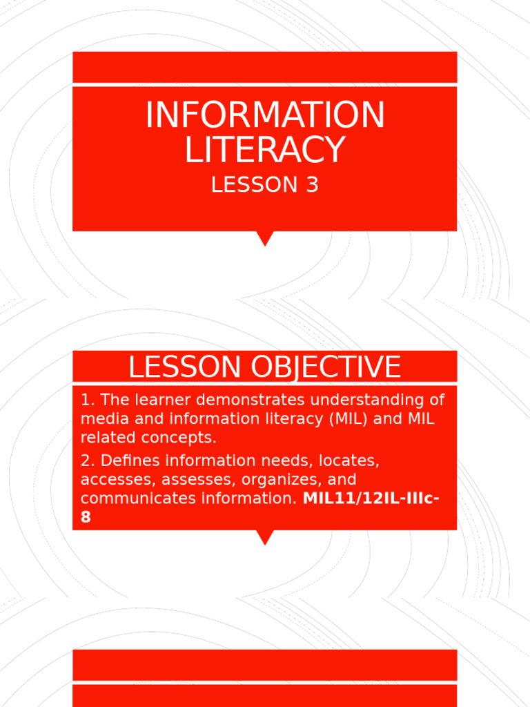 Understanding Information Literacy Concepts | PDF | Information ...