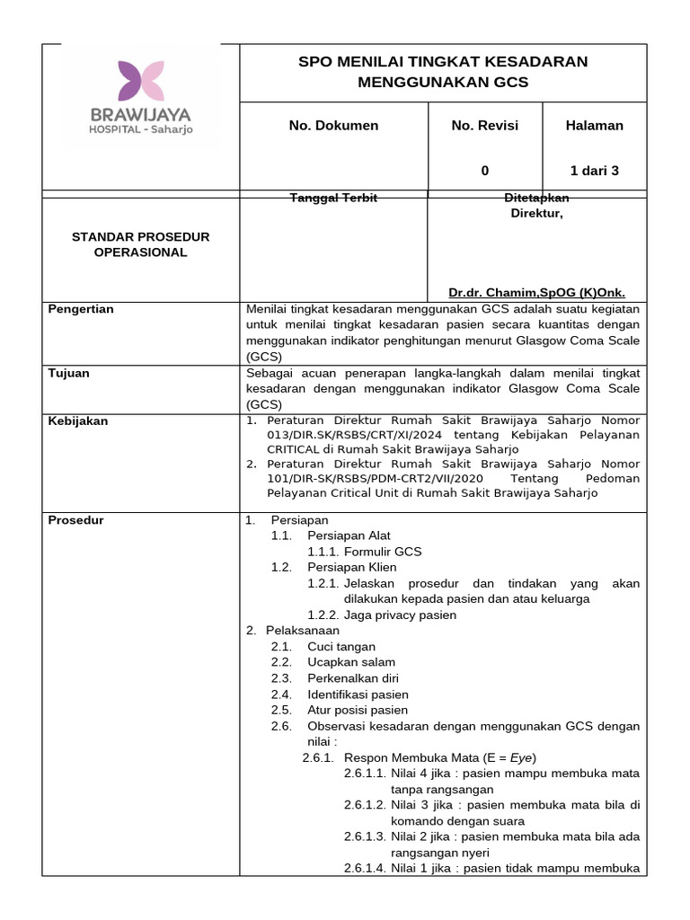 029. Menilai Tingkat Kesadaran menggunakan GCS | PDF