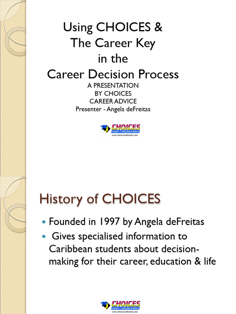 Using The Career CHOICES With Your Students | PDF | Behavioural ...