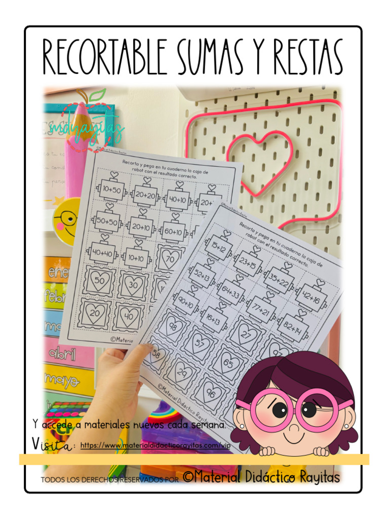 Recortable de Sumas y Restas | PDF