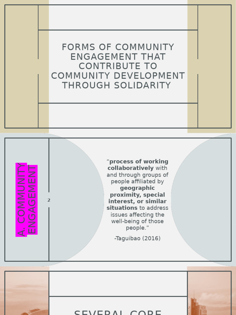 Forms of Community Engagement That Contribute To Community | PDF ...