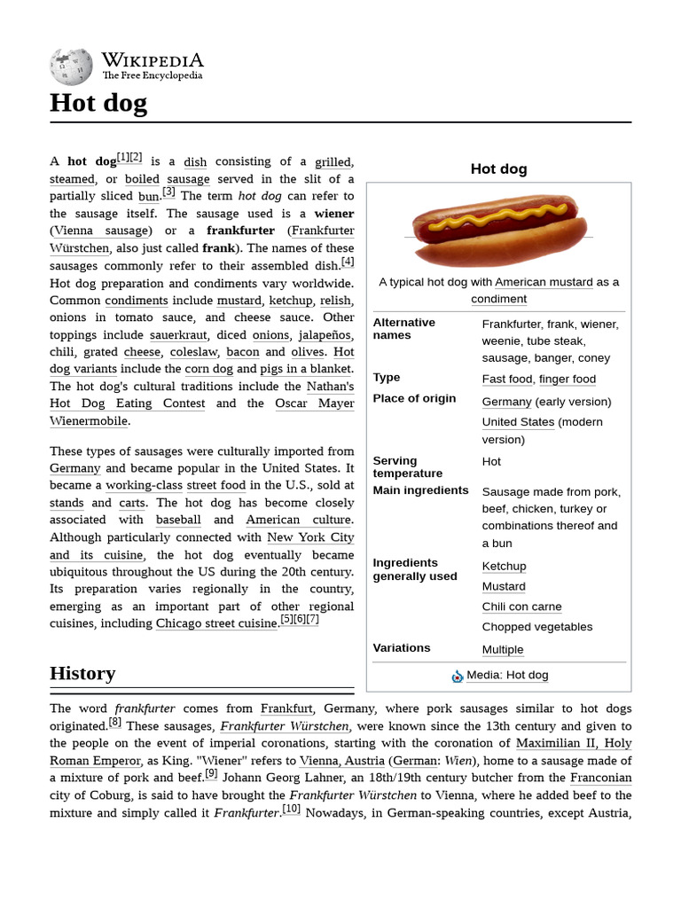 Hot_dog | PDF | Hot Dog | Foods