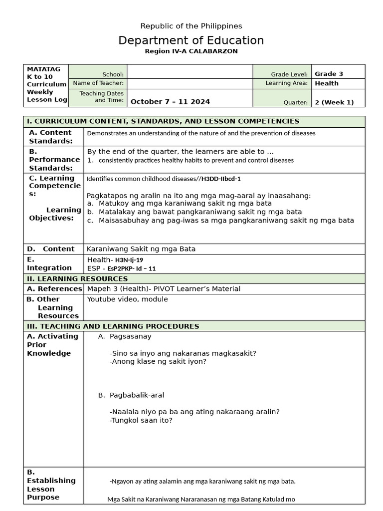 DLP in Health Q2..Week 1 | PDF