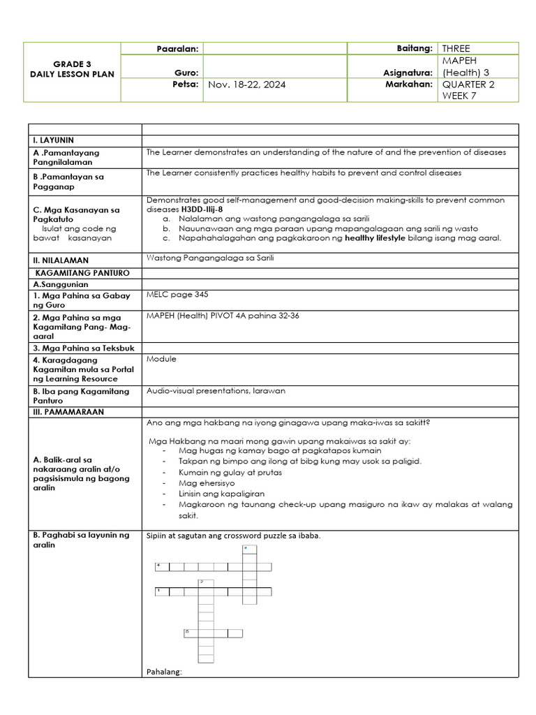 Dlp-Health 3-Q2-W7 | PDF