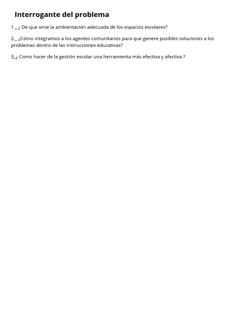 Interrogante Del Problema. 20240415 135100 0000 | PDF