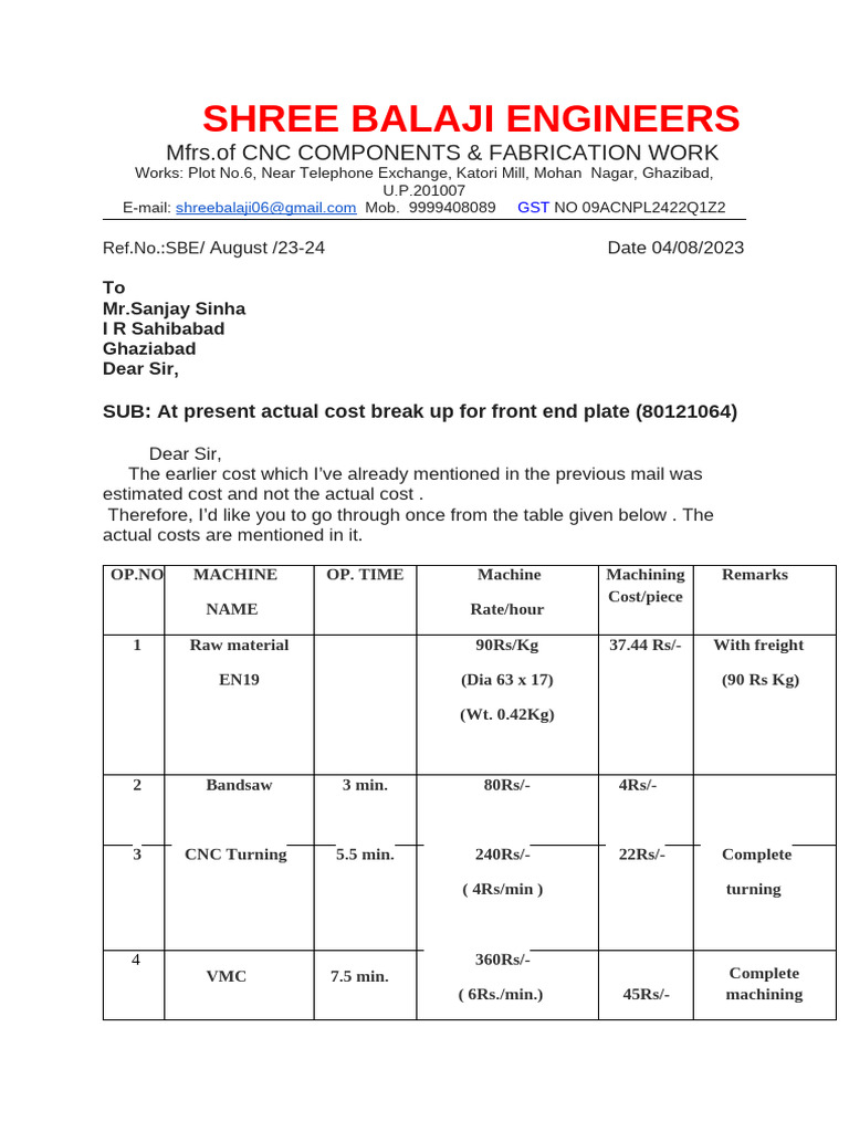 Revised Quotation | PDF | Industrial Processes | Crafts