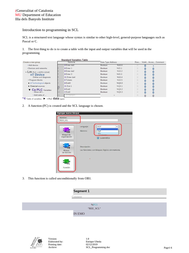 SCL Programming TIA Portal | PDF | Boolean Data Type | Boolean Algebra