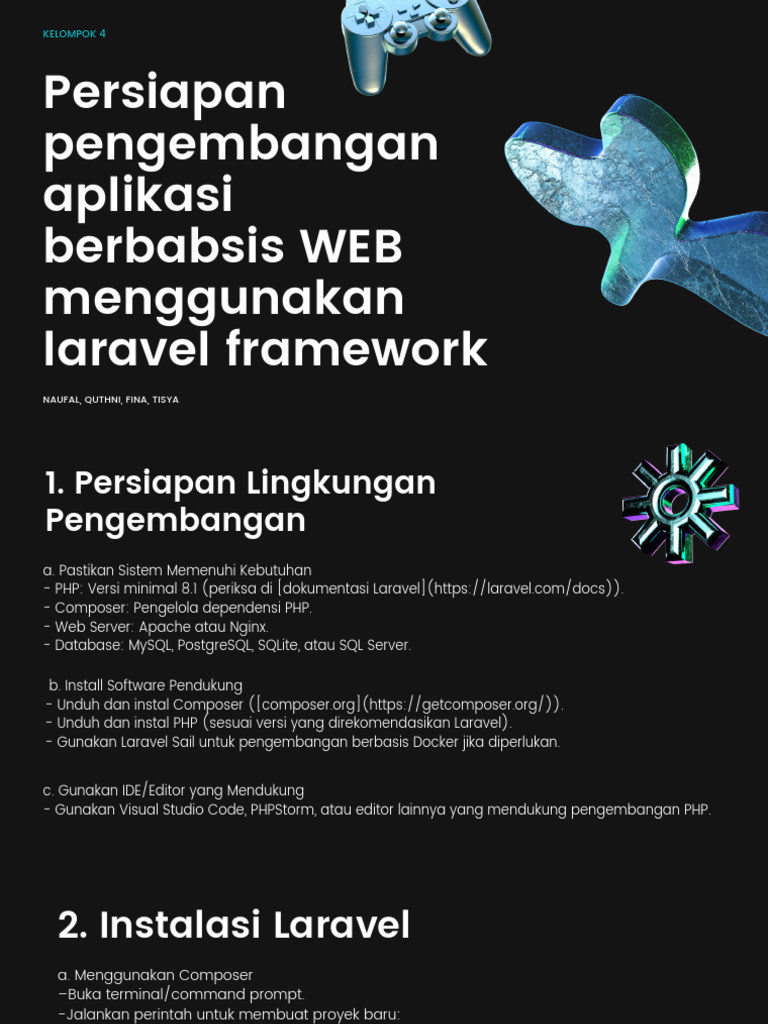 Persiapan Pengembangan Aplikasi Berbabsis WEB Menggunakan Llaravel Framework PDF | PDF