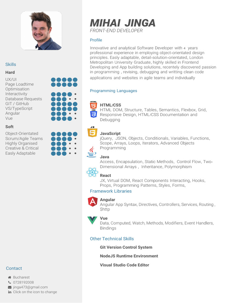 my-cv (4) | PDF | Computer Programming | Java Script