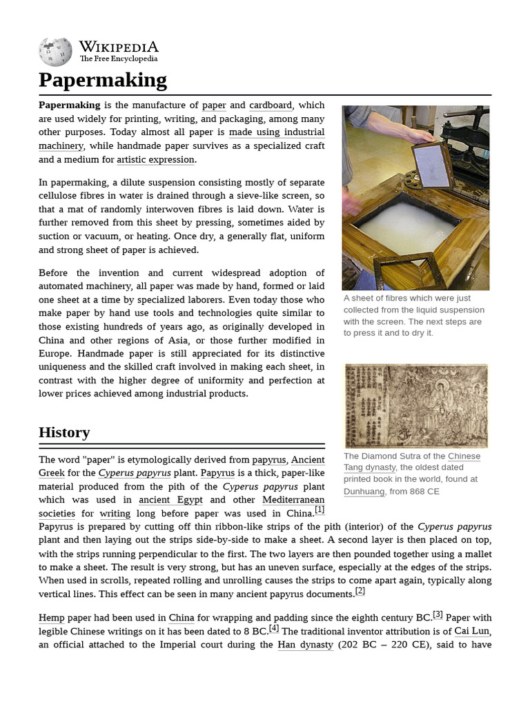 Papermaking | PDF | Papermaking | Paper