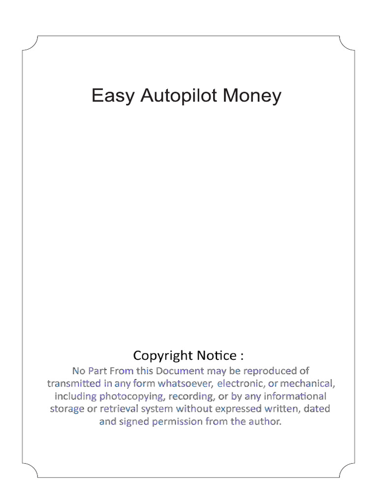 The Autopilot Method | PDF