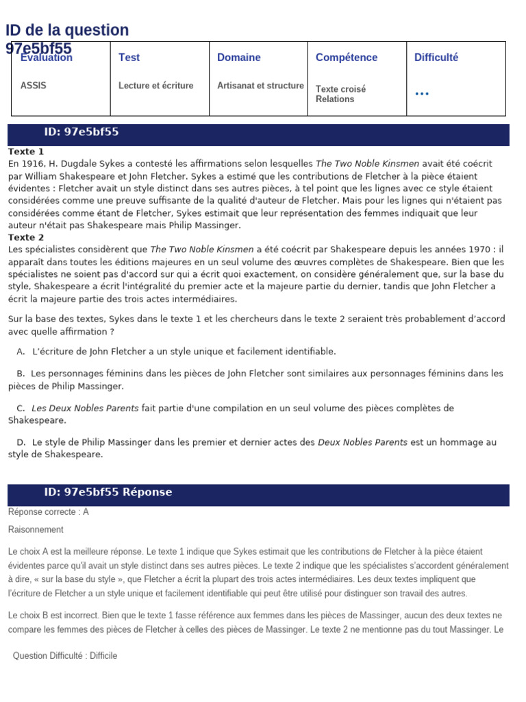 CB Cross Text Connections - Réponses | PDF | Umami | Goût