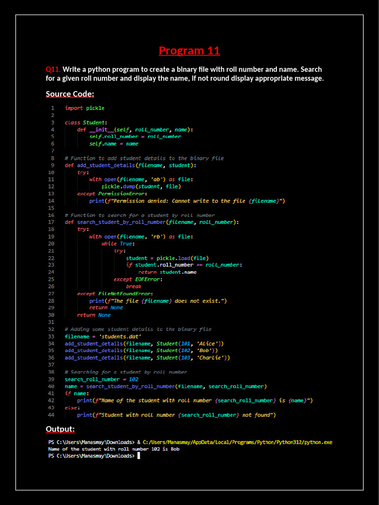 Python Binary File Tutorial | PDF