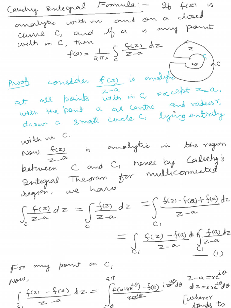 Cauchy Integral Theorem | PDF Cauchy Integral Theorem | PDF