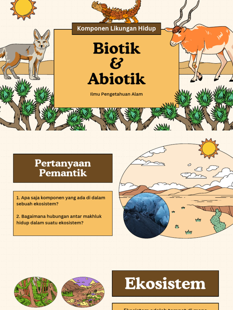 Komponen Biotik dan Abiotik Ekosistem | PDF