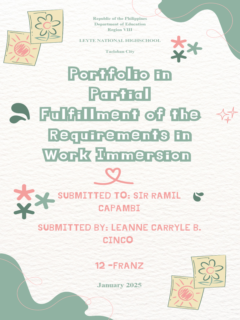 Work Immersion - 20250108 - 070324 - 0000 | PDF | Learning