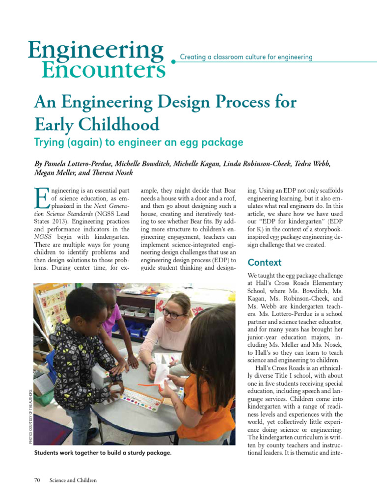 Kindergarten Engineering Design Process | PDF | Brainstorming | Science