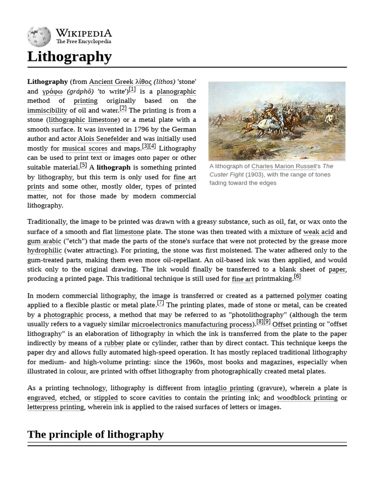 Lithography | PDF | Lithography | Decorative Arts