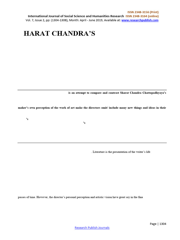 Sharat Chandra's Devdas-7706 | PDF