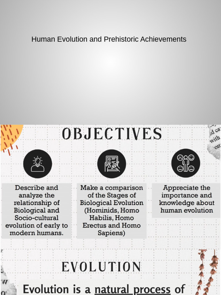 Human Evolution and Prehistoric society | PDF | Homo | Human