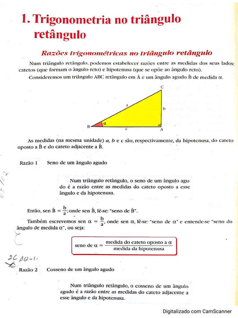 Razões Trigonométricas | PDF