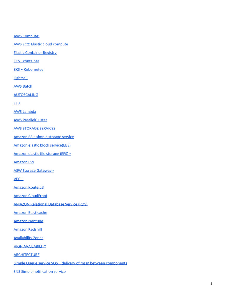 AWS CheatSheet Copy | PDF | Transport Layer Security | Amazon Web Services