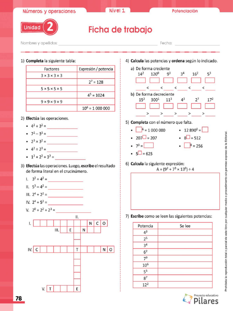 Matemática - 5to Grado - Unidad 2 (SR) - 57 | PDF
