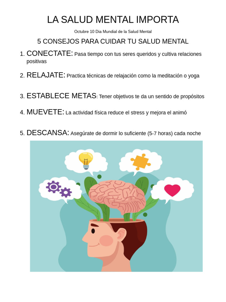 Consejos para Cuidar tu Salud Mental | PDF