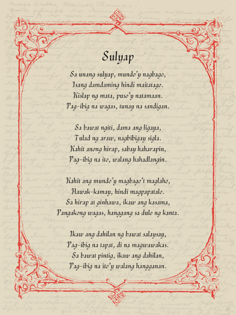 Light Brown and Red Vintage Filipino Essay Writing Competition Poster | PDF