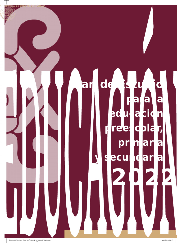 Plan de Estudios Básicos 2024 México | PDF | Educación de la primera ...