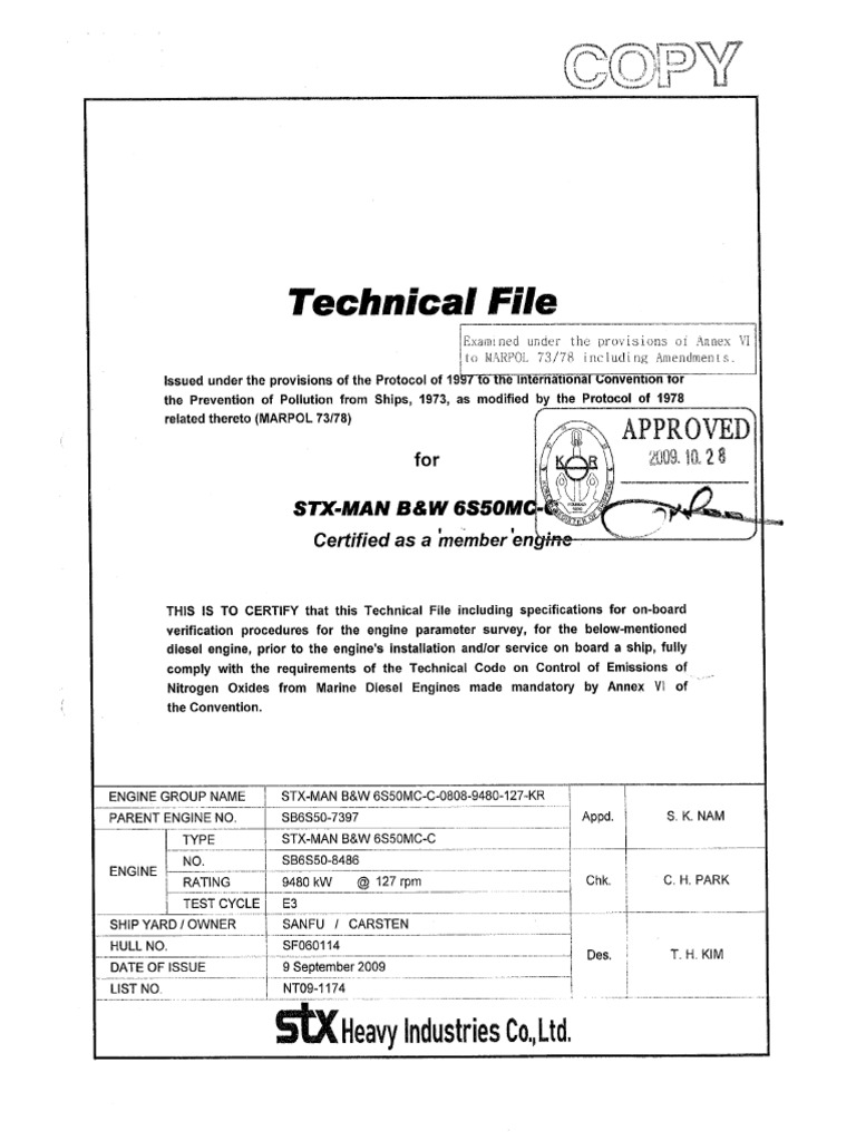 Sample NOx Technical File | PDF