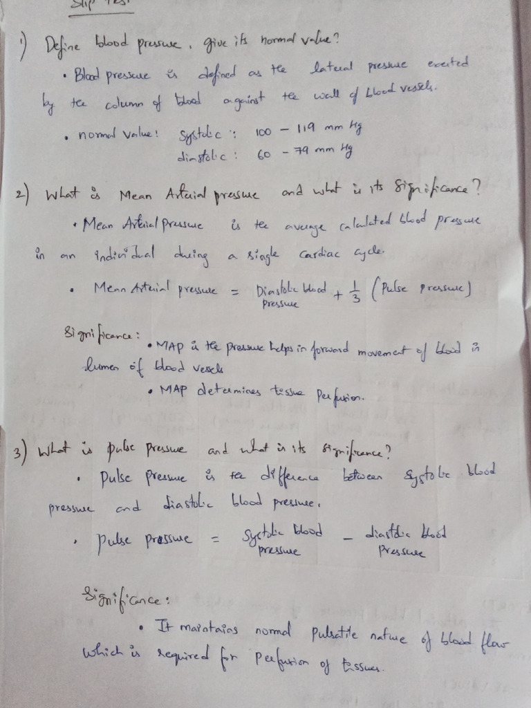 Blood Pressure Pdf Blood Cardiovascular Physiology