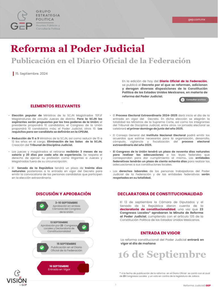 GEP_REFORMA_AL_PODER_JUDICIAL__1726546941 | PDF | Judicaturas | Gobierno