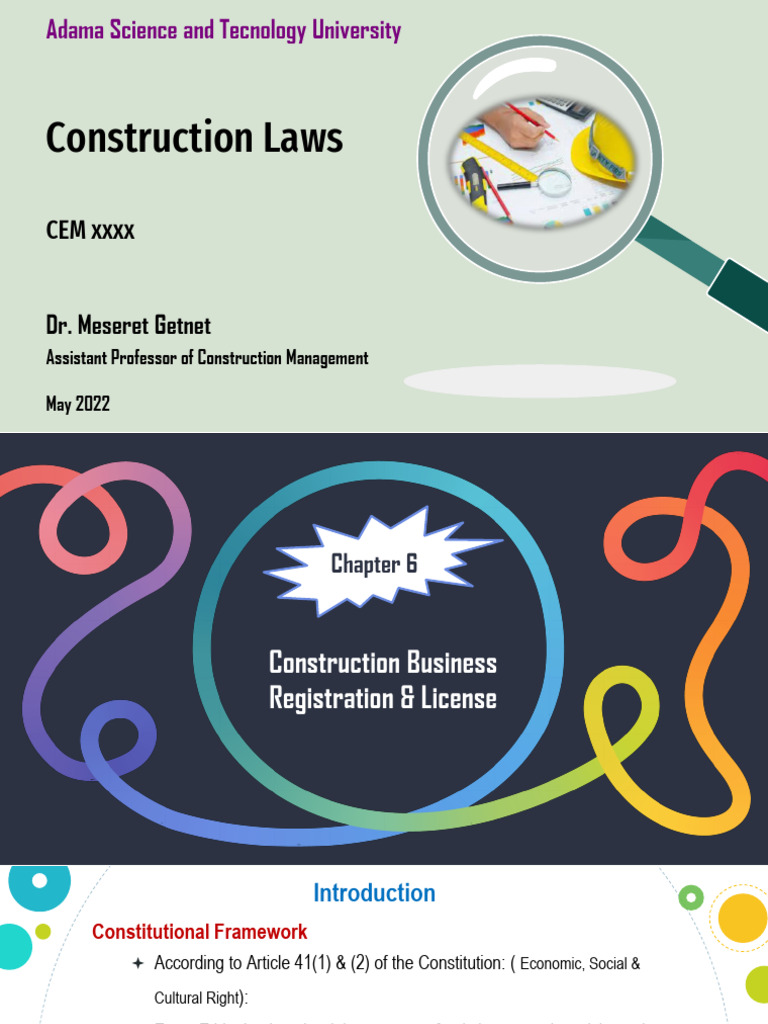 CL_Chapter_6_Construction_Business_Registration_and_License | PDF | Partnership | Joint Venture