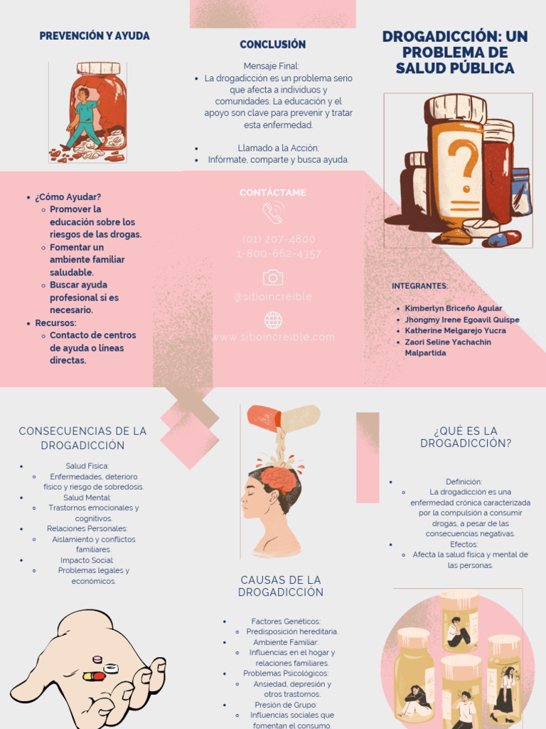 Triptico Drogadicción | PDF | La dependencia de sustancias | Psicología anormal