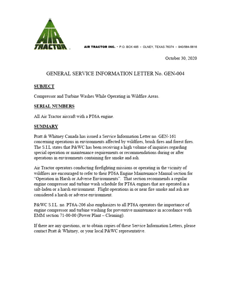 GEN-004 Compressor and Turbine Washes While Operating in Wildfire Areas ...