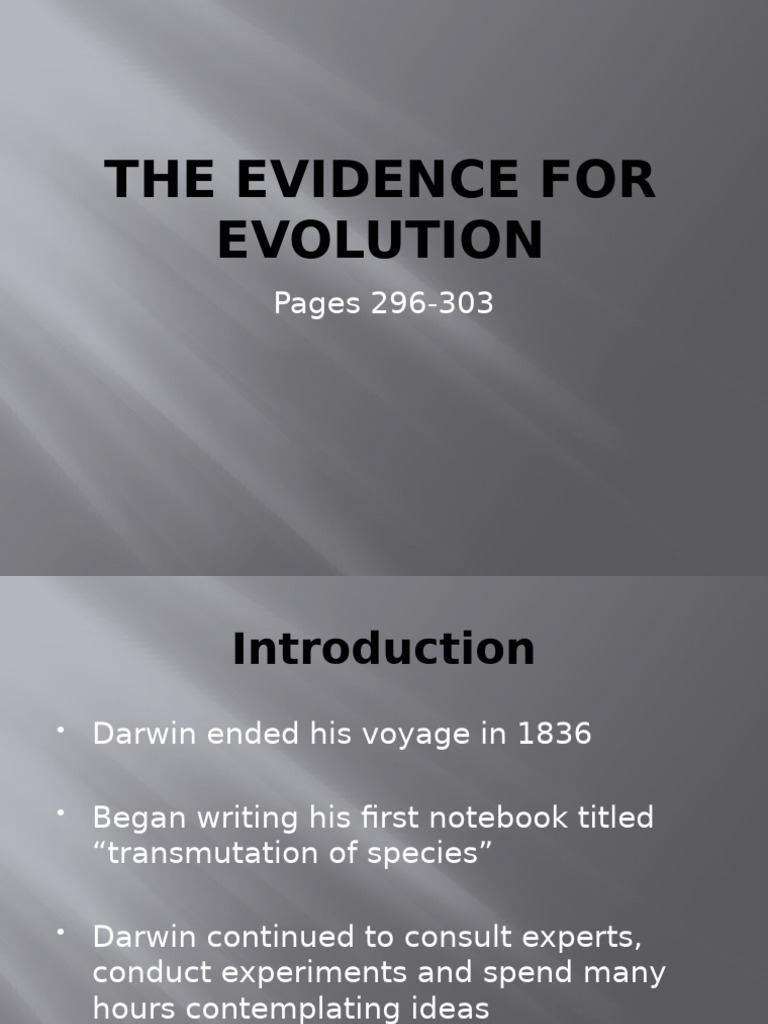 7.4 - The Evidence For Evolution | PDF | Homology (Biology) | Evolution