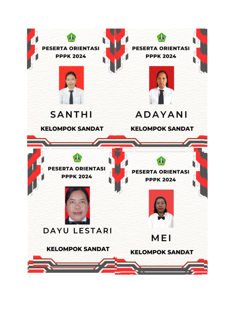 NAME TAG 1-24 KELOMPOK 5 | PDF