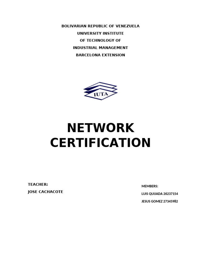 Network Certification | PDF | Computer Network | Electrical Wiring