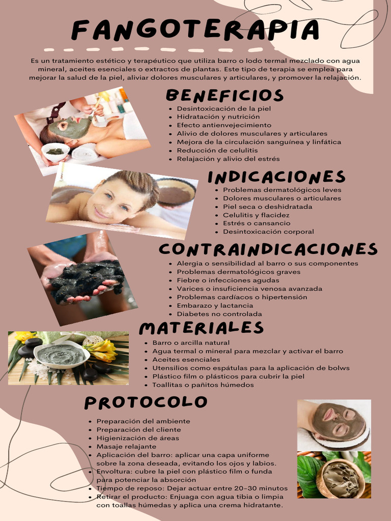 Beneficios y contraindicaciones de fangoterapia | PDF | Barro | Masaje