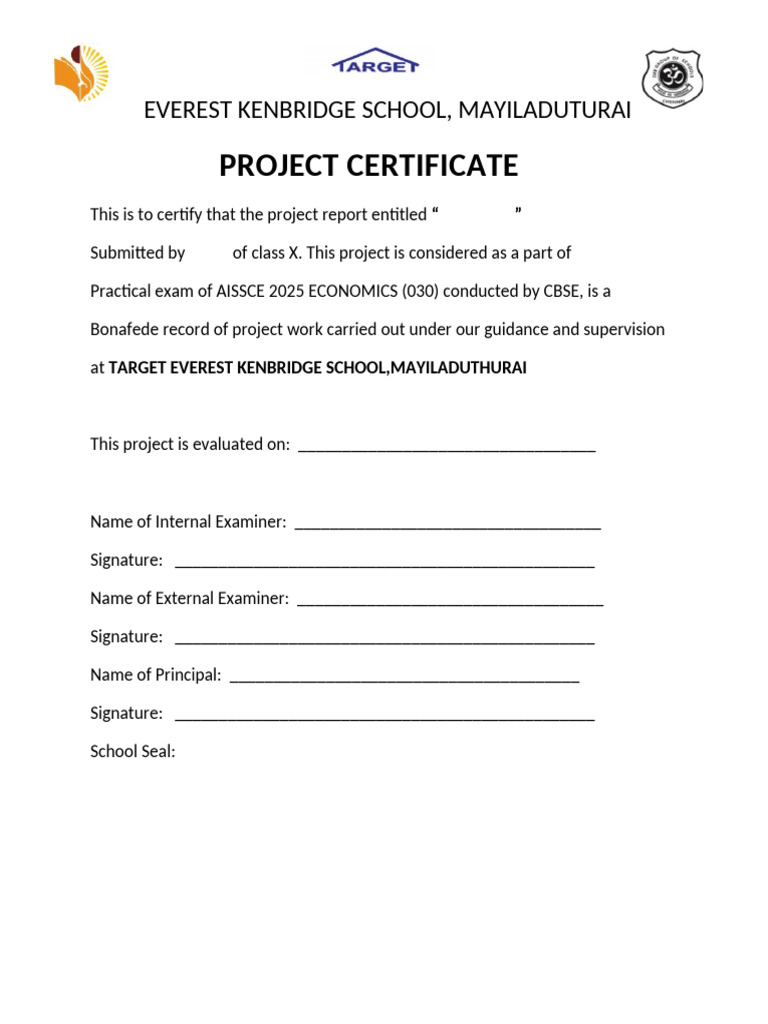 Project Certificate | PDF